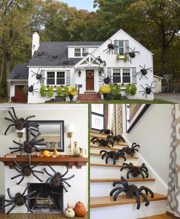 DIY Giant Spider Decorations for Halloween - Liberty Homes