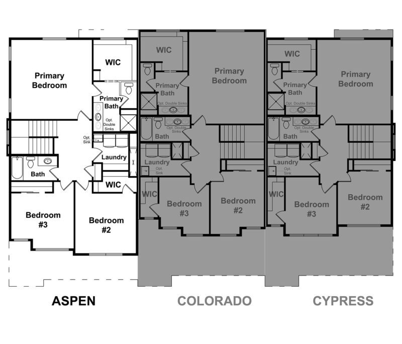 Aspen End-Unit Townhome - Cypress Cove - Liberty Homes